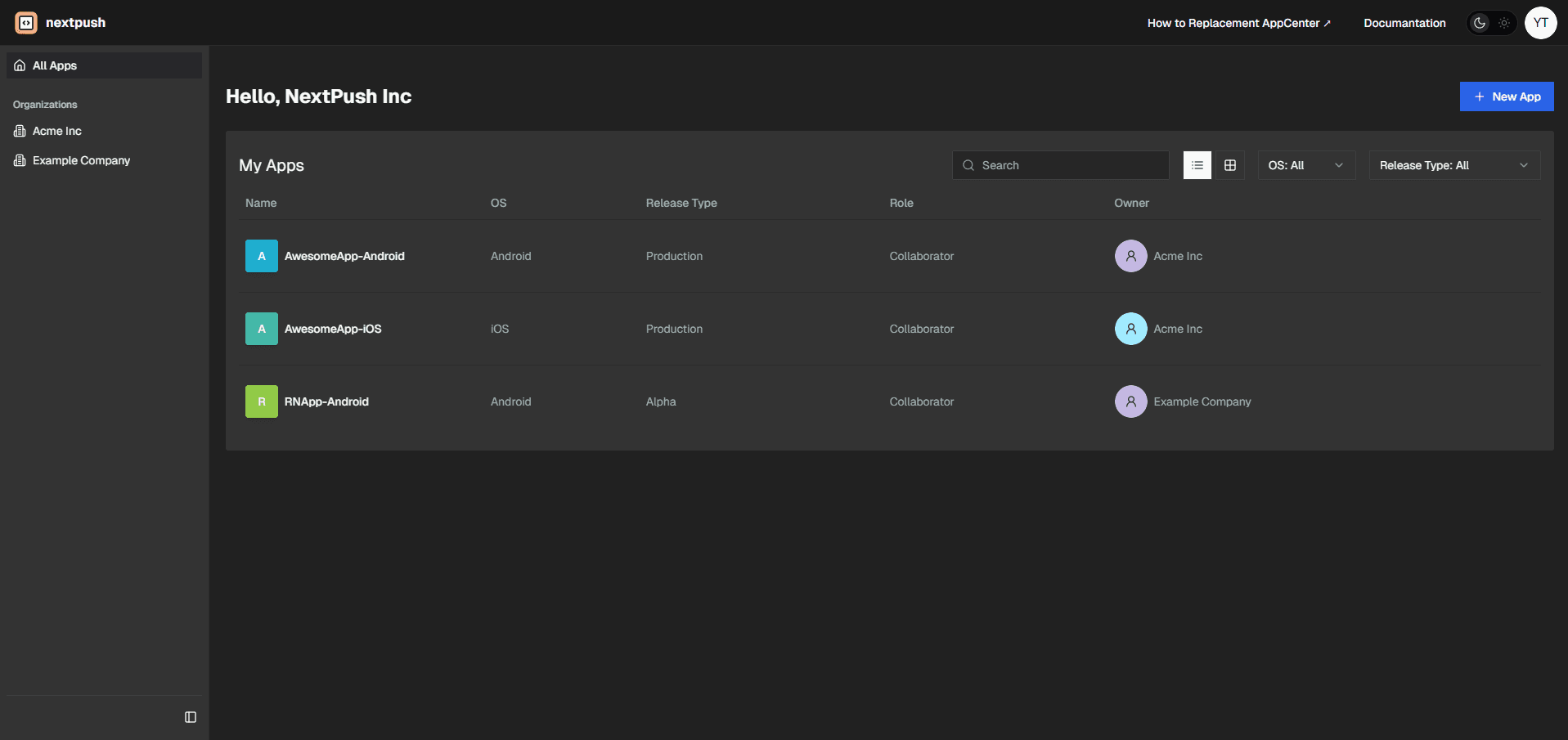 NextPush - AppCenter CodePush Alternative · NextPush